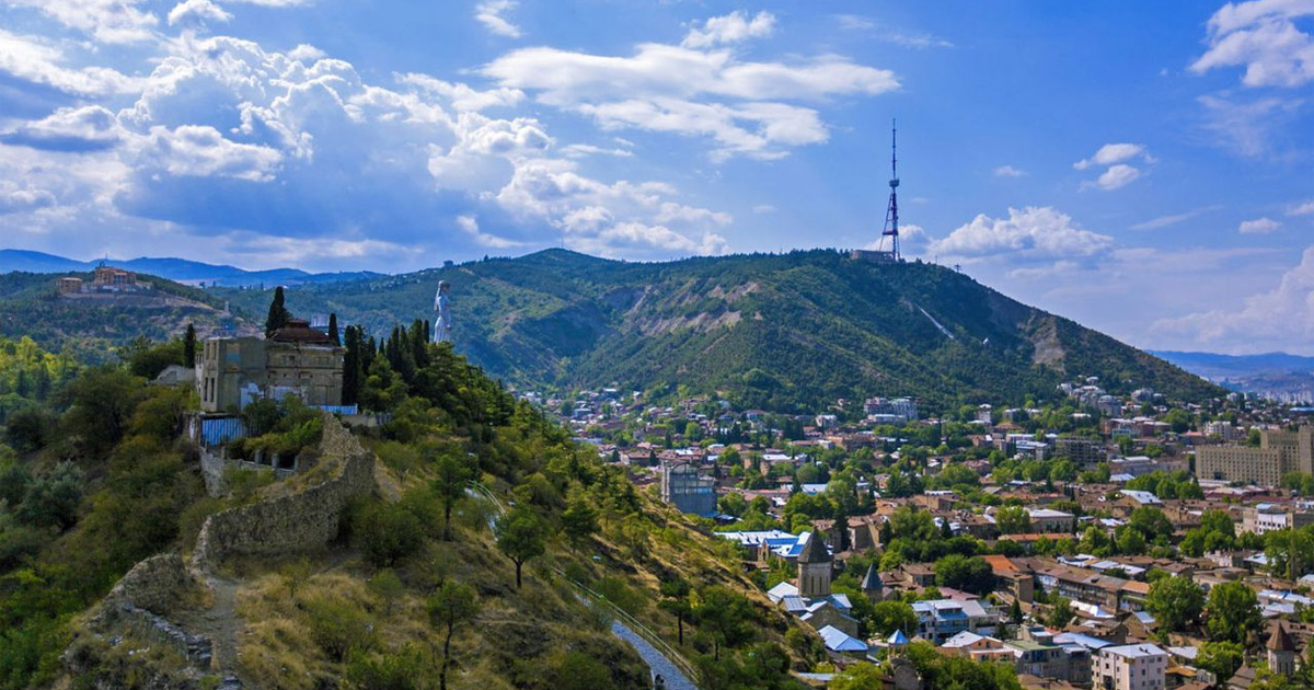 Visit Mtatsminda Mountain in Tbilisi. The highest point of the city of ...