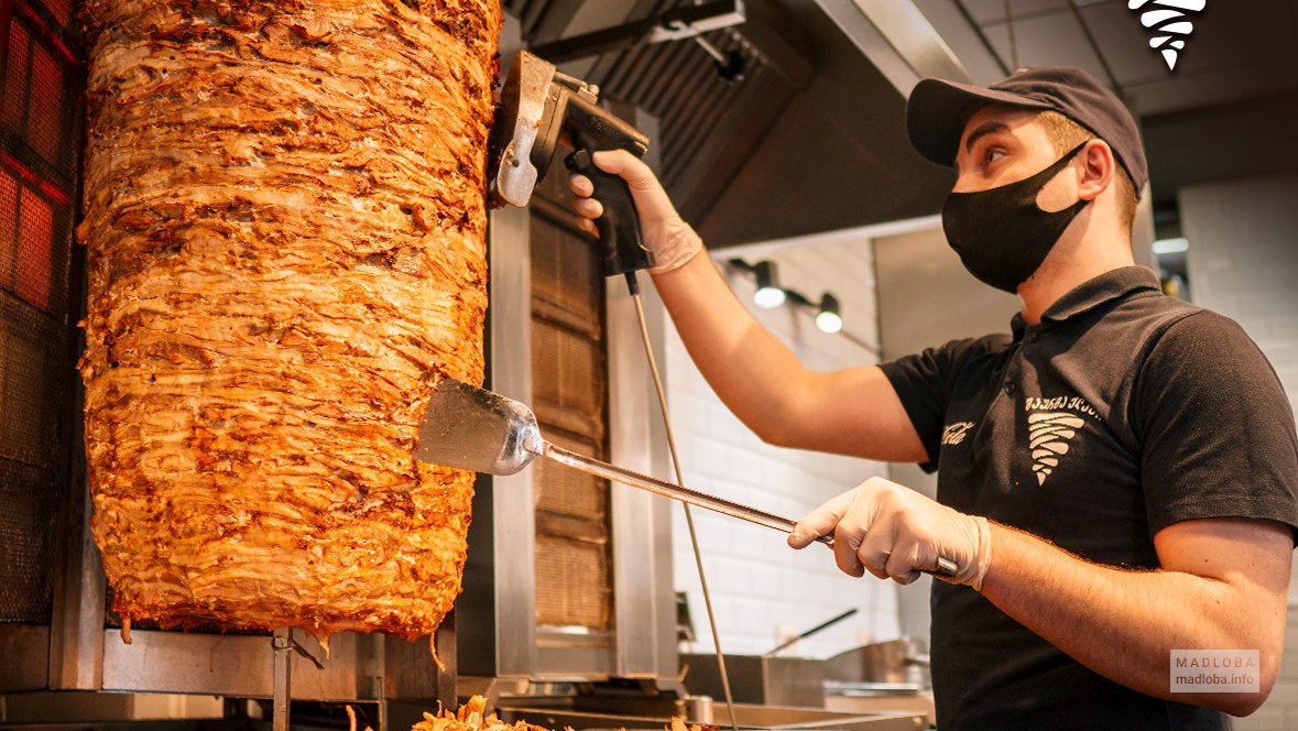 The Shaurma Club diner in Tbilisi is an excellent shawarma, a large ...