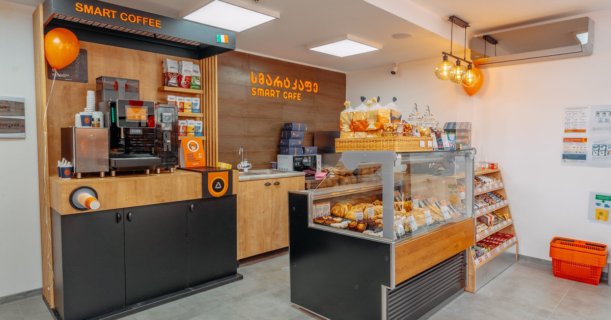 Selection of products in the Smart Grocery Store in Tbilisi around the ...