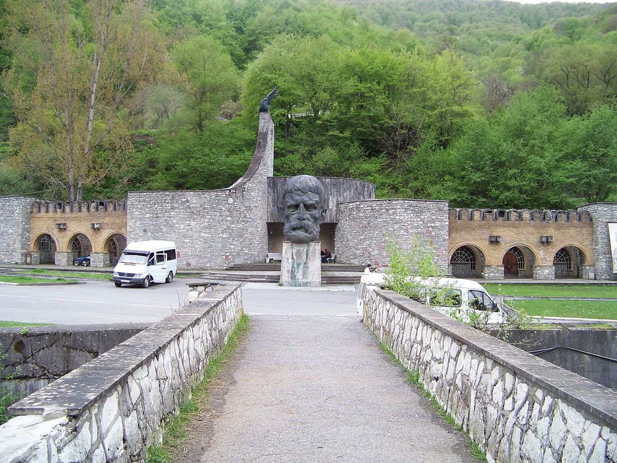 Museum of the Georgian writer Vazha Pshavela in the village of Chargali ...