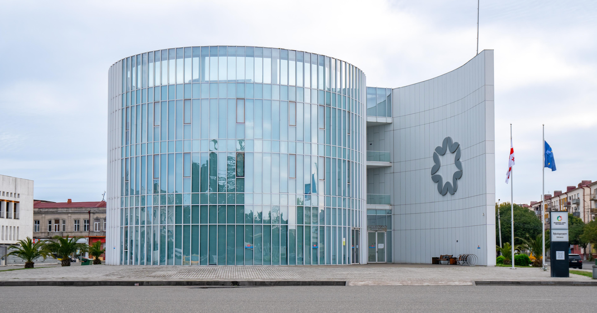 Poti police. Where is the site located in the city near the Black Sea ...